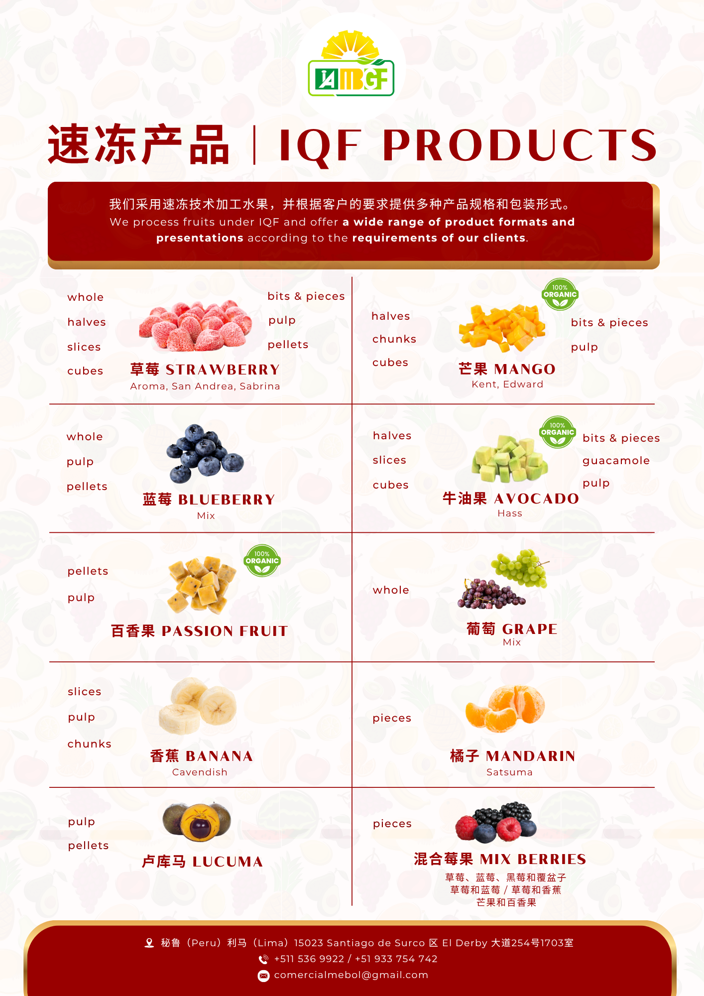 MEBOL GROUP | IQF PRODUCTS FLYER 2025 - Industrias Alimentarias del ...